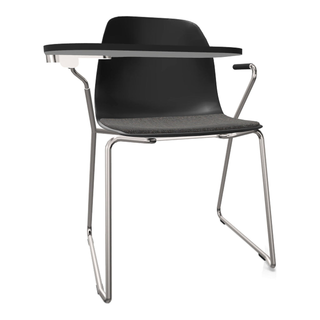 Pelican 09 Chair - Writing Tablet - Sled Base - Seat Upholstered ...