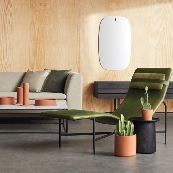 Blu Dot Deep Thoughts Leather Chaise Lounge Chair | Design Public