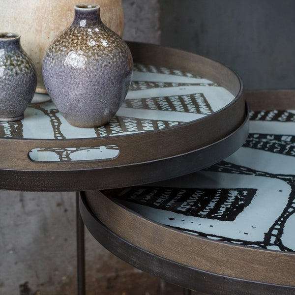 Ethnicraft Round Tray Side Table Set by Dawn Sweitzer | Design Public