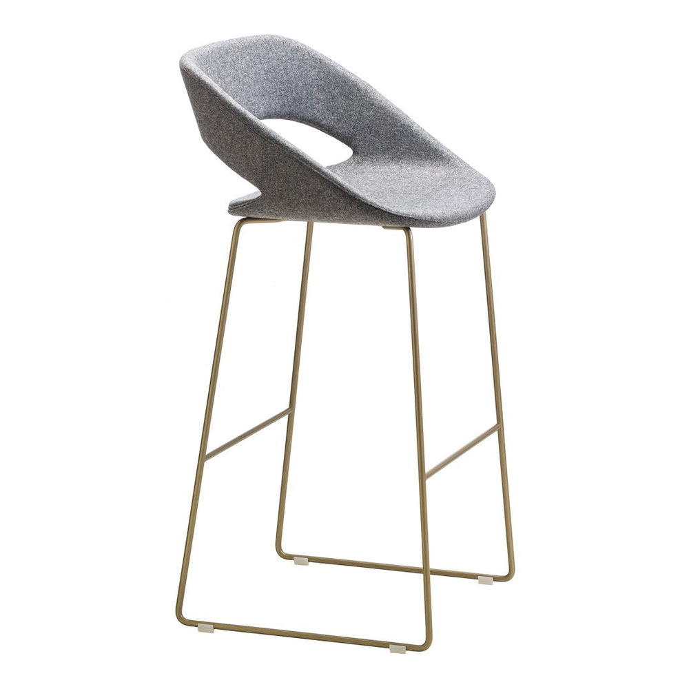 Kabira Bar Stool - Sled Base - Upholstered – Design Public