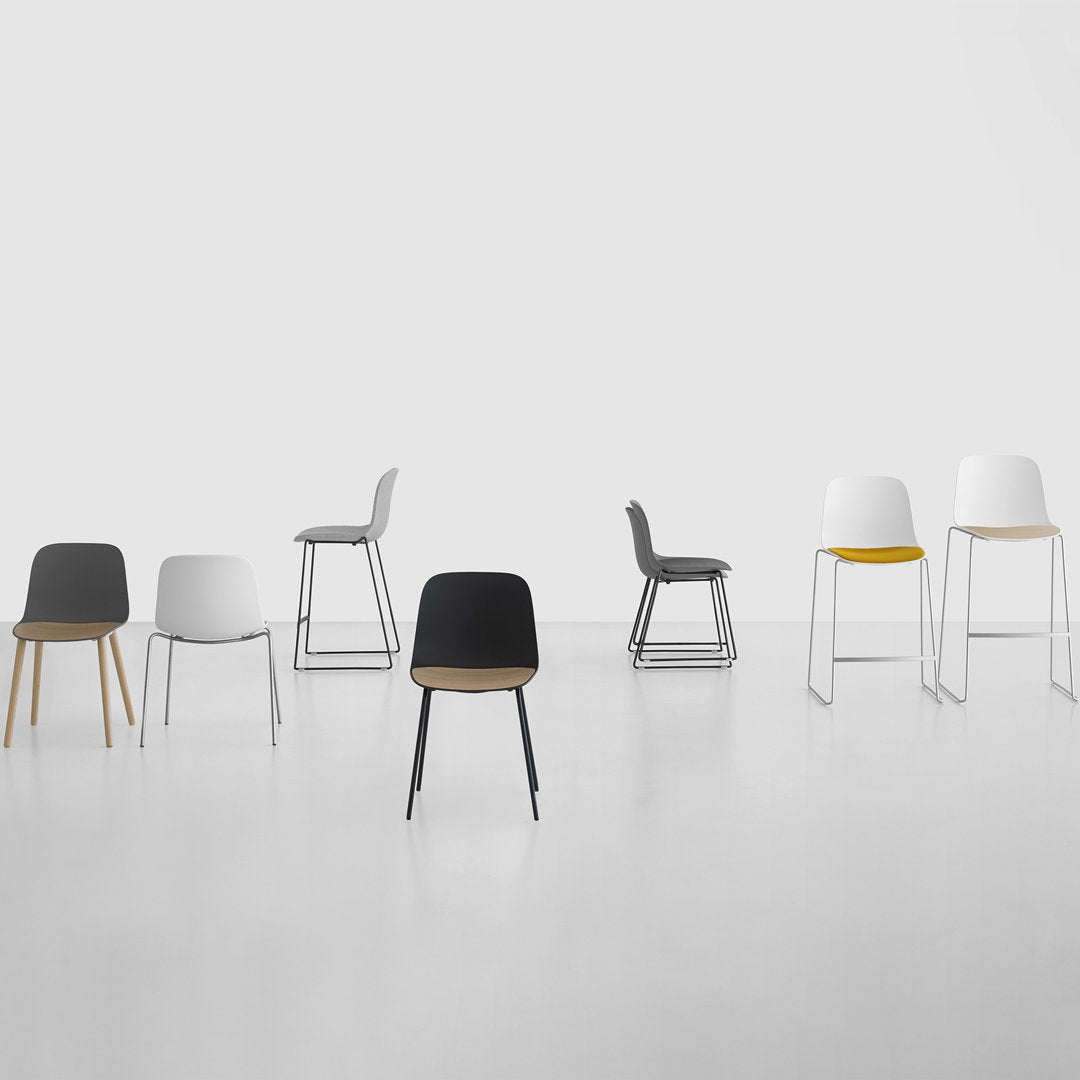 Seela Side Chair - Oak Wooden Base, Fully Upholstered – Design Public