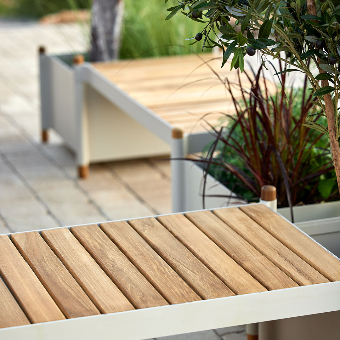 Sticks Outdoor Bench w/ Planters – Design Public